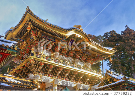The Yomei Gate (Nikko Toshogu Shrine) after... - Stock Photo [37759252 ...