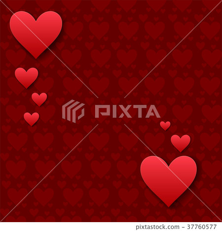 Simple red heart sharp vector seamless pattern - Stock Illustration ...