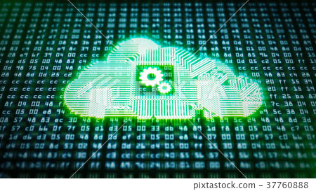 Circuit Cloud Computing on HEX codes - Stock Illustration [37760888 ...