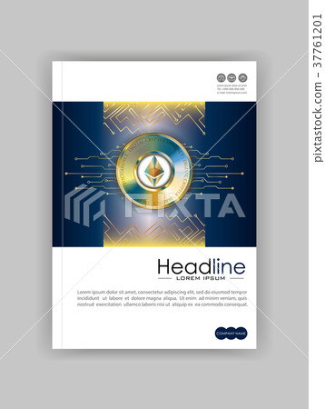 Ethereum cover template blockchain cryptocurrency - Stock Illustration ...