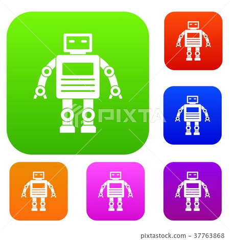 Robot set color collection - Stock Illustration [37763868] - PIXTA