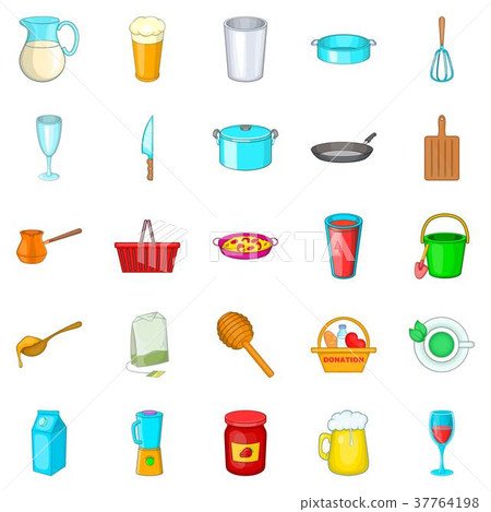 Capacity icons set, cartoon style - Stock Illustration [37764198] - PIXTA