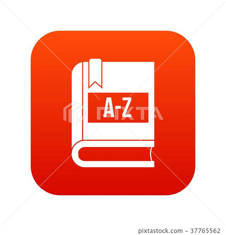 Dictionary book icon digital red - Stock Illustration [37765562] - PIXTA