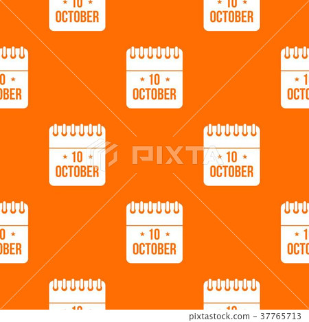 10 october calendar pattern seamless - Stock Illustration [37765713 ...