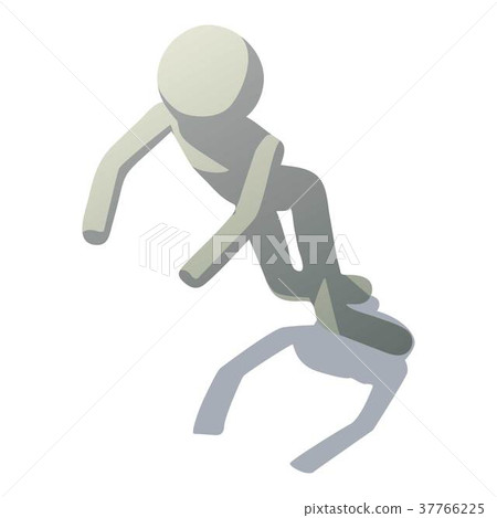 Stick man stumbling icon, isometric style - Stock Illustration ...