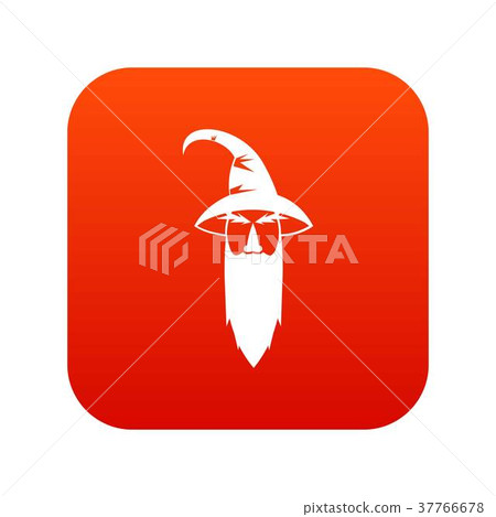 Wizard icon digital red - Stock Illustration [37766678] - PIXTA