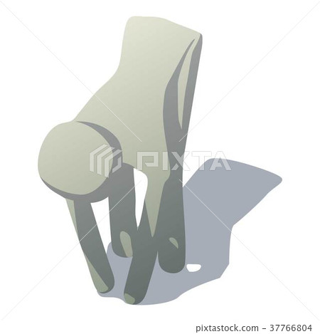 Stick man leaning icon, isometric style - Stock Illustration [37766804 ...
