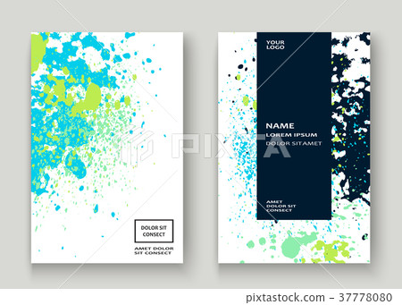 Neon cyan green explosion paint splatter artistic - Stock Illustration ...