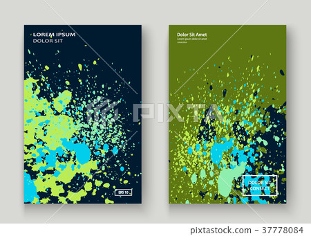Neon cyan green explosion paint splatter artistic - Stock Illustration ...