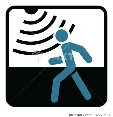 Motion detector solid icon, security and guard - Stock Illustration ...