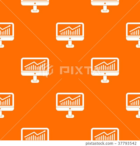 Growth graph on the computer monitor pattern... - Stock Illustration ...