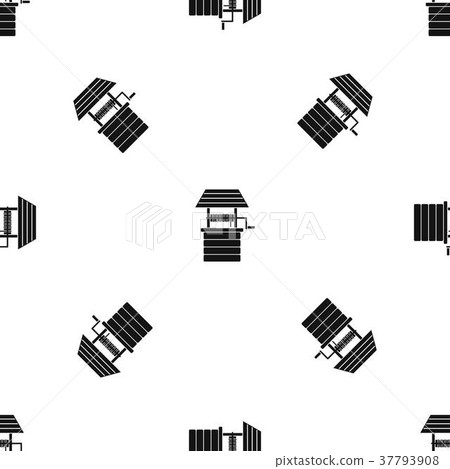 Water well pattern seamless black-插圖素材 [37793908] - PIXTA圖庫
