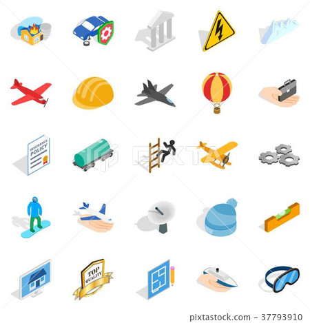 Belay icons set, isometric style - Stock Illustration [37793910] - PIXTA