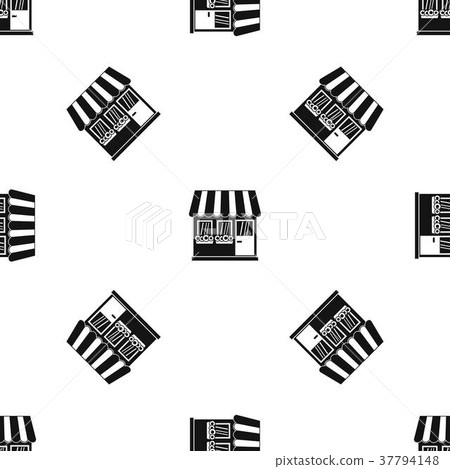 Store pattern seamless black - Stock Illustration [37794148] - PIXTA