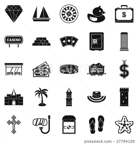 Abundance icons set, simple style - Stock Illustration [37794189] - PIXTA