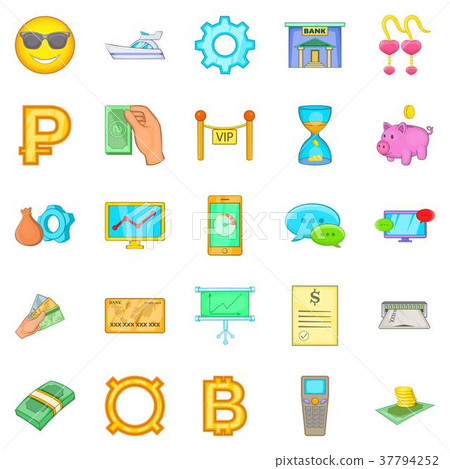 Aplenty icons set, cartoon style - Stock Illustration [37794252] - PIXTA