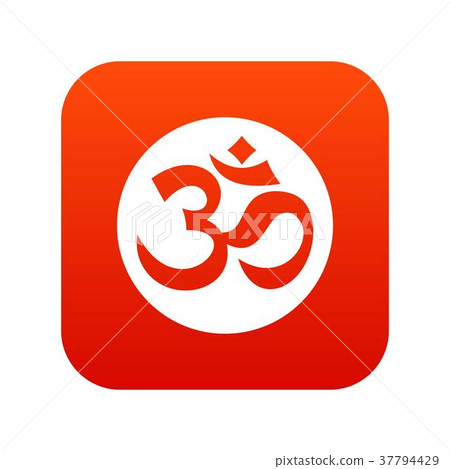 Symbol Aum icon digital red - Stock Illustration [37794429] - PIXTA