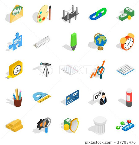 Compute icons set, isometric style - Stock Illustration [37795476] - PIXTA