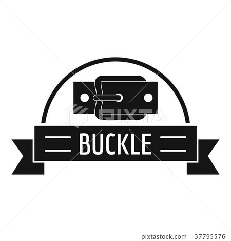 Buckle element logo, simple black style - Stock Illustration [37795576 ...