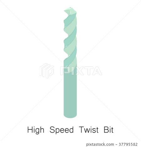High speed twist bit icon, isometric 3d style - Stock Illustration ...