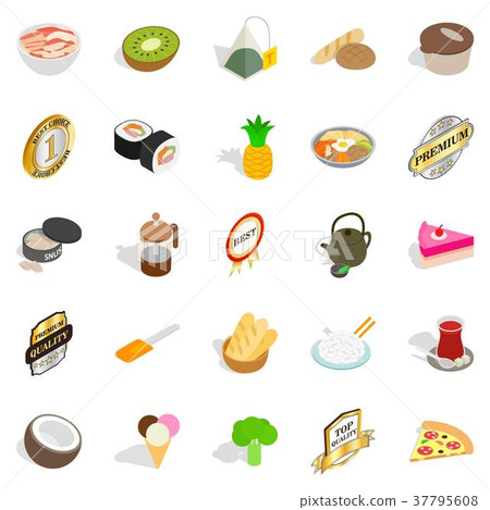 Bad food icons set, isometric style - Stock Illustration [37795608] - PIXTA