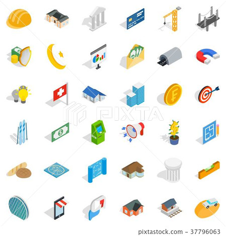 Project icons set, isometric style - Stock Illustration [37796063] - PIXTA
