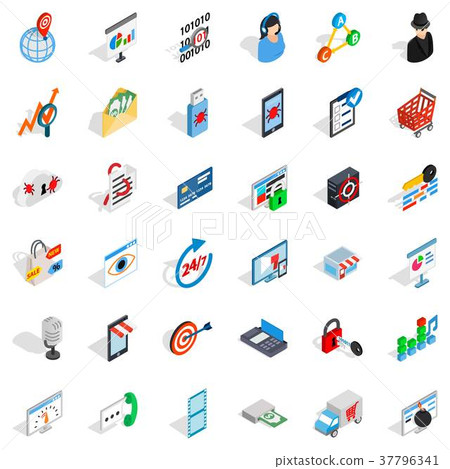 It icons set, isometric style - Stock Illustration [37796341] - PIXTA