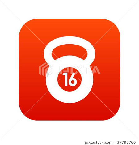 Kettlebell icon digital red - Stock Illustration [37796760] - PIXTA
