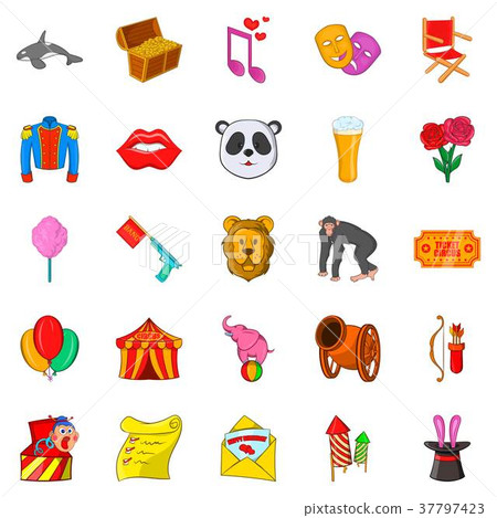 Performer icons set, cartoon style - Stock Illustration [37797423] - PIXTA