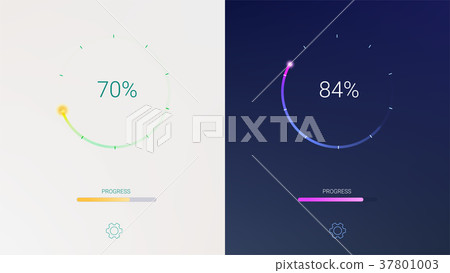 Progress of loading for mobile apps or web - Stock Illustration ...