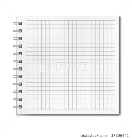 Vector realistic ruled square notebook mockup - Stock Illustration ...