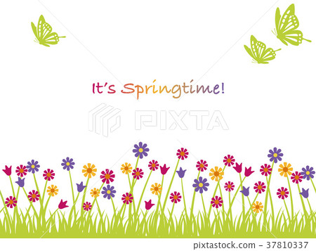 Spring seamless background illustration - Stock Illustration [37810337 ...