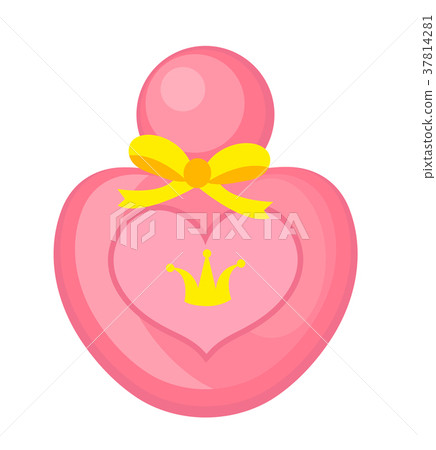 Perfume pink icon, cartoon style. Isolated on - Stock Illustration ...