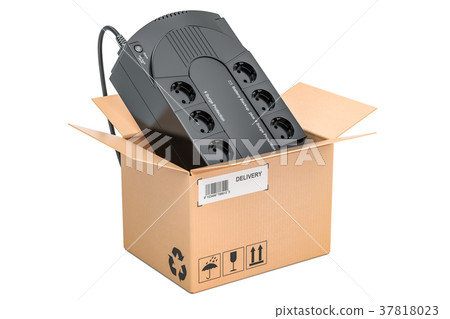 UPS inside cardboard box - Stock Illustration [37818023] - PIXTA