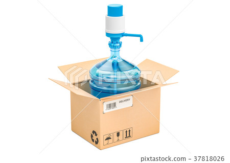 Water bottle inside cardboard box - Stock Illustration [37818026] - PIXTA