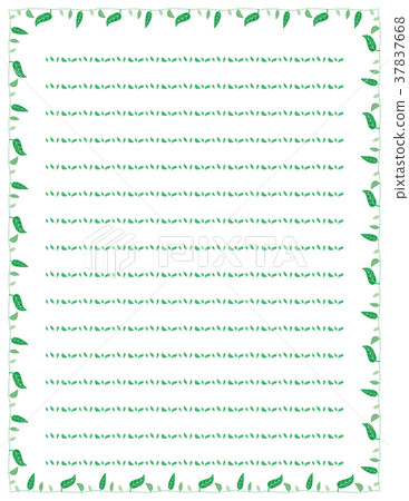 Leaf letter paper - Stock Illustration [37837668] - PIXTA