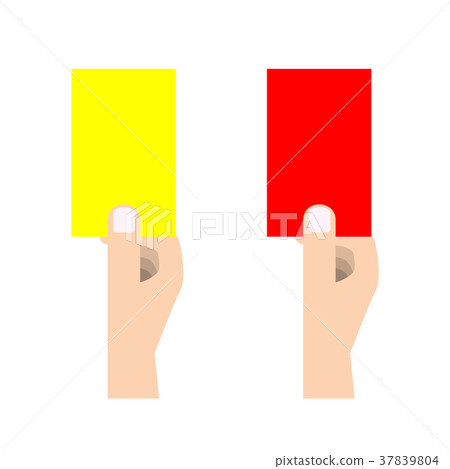 Red card and yellow card - Stock Illustration [37839804] - PIXTA
