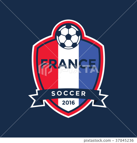 France soccer flag color badge. - Stock Illustration [37845236] - PIXTA