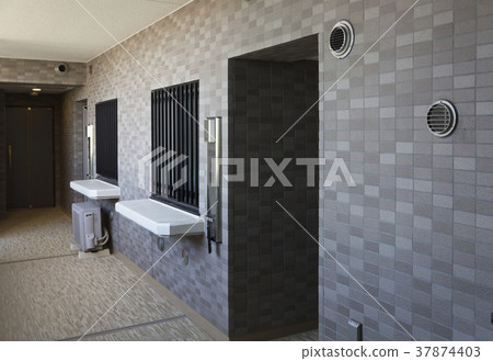 Alcove entrance and common corridor with... - Stock Photo [37874403 ...