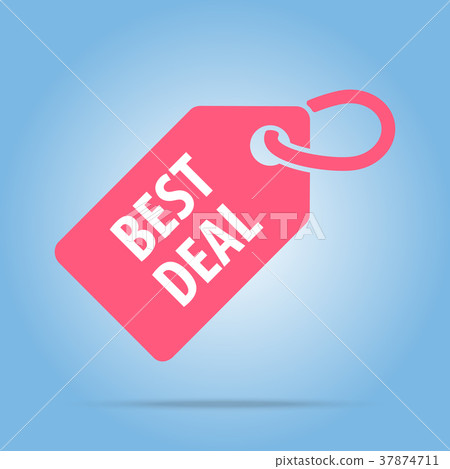 Best deal tag. Red color.-插圖素材 [37874711] - PIXTA圖庫