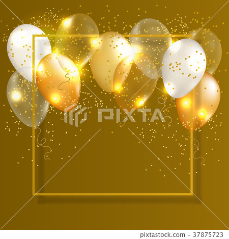 Gold balloon vector background - Stock Illustration [37875723] - PIXTA