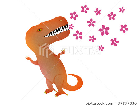 Dinosaur that feels spring - Stock Illustration [37877030] - PIXTA