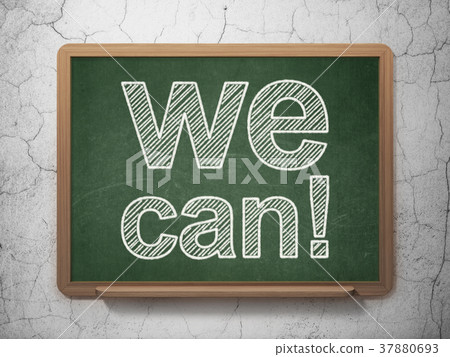 Business concept: We Can! on chalkboard background-插圖素材 [37880693 ...