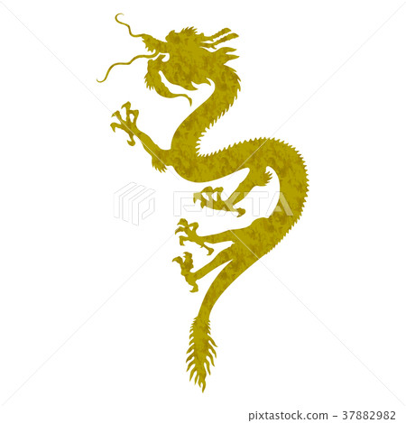 Dragon _ pattern (yellow) - Stock Illustration [37882982] - PIXTA