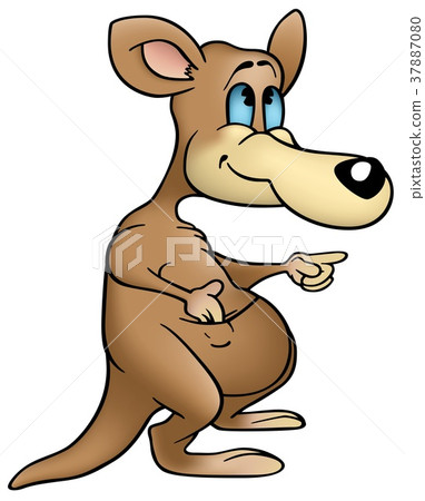 Kangaroo Pointing-插圖素材 [37887080] - PIXTA圖庫