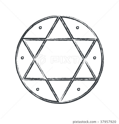 Vector magical symbol: Hexagram, Seal of Solomon. - Stock Illustration ...