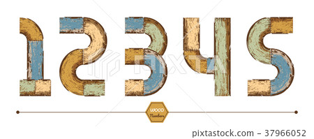 Vector graphic number in a set 12345 - Stock Illustration [37966052 ...