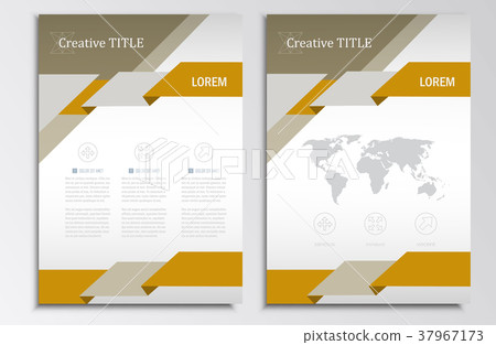 Vector brochure template A4 format layout headers - Stock Illustration ...