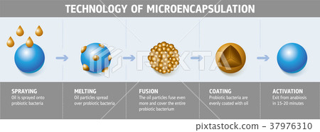Technology of Microencapsulation - Stock Illustration [37976310] - PIXTA