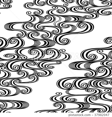Japanese-style water pattern, - Stock Illustration [37982047] - PIXTA